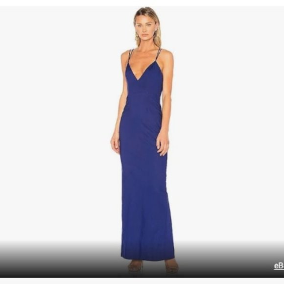 NBD | Dresses | Nwt Nbd X Revolve Long Brax Gown In Cobalt Blue | Poshmark